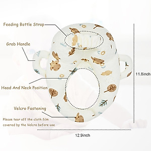 JOFOL BABE-Bottle Holder for Baby Feeding Pillow,Baby Bottle Holder Nursing Pillow,Baby Bottle Holder Hands Free,Bottle Holder for Baby Self Feeding,Bottle Propper for Baby Lounger Pillow (Leaf)