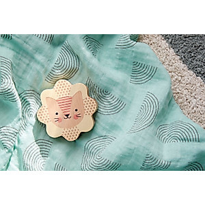 Petit Collage Friends Lion Rattle