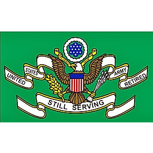 United States Army Retired" Green" 3'x5' Polyester flag