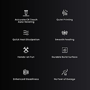 Official Creality Ender 3 Neo 3D Printer with CR Touch Auto Bed Leveling Kit Full-Metal Extruder Carborundum Glass Printing Platform with Resume Printing Function Silent Mainboard 8.66x8.66x9.84 inch