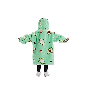 QFULFUN Wearable Blanket Hoodie for Kids Toddlers Cozy Oversized Hooded Blanket Sweatshirt with Pocket for Little Girl Boy