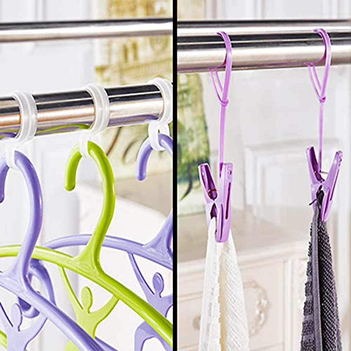 AZHANGYB Clothes Drying Rack, Collapsible Laundry Rack Stand Garment Drying Station with Wheels and Hooks, Indoor-Outdoor Use, for for Bed Linen, Clothing, Socks, Scarves (Single Pole 1.6m)