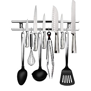 ZHENZQ Double Magnetic Knife Holder 45cm Kitchenware Utensil Tools Hanging Rack Set Dining Room Kitchen Rack