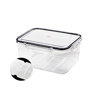 gotman Airtight Food Storage Container With Lid (169.1 oz, With Removable Drain Tray)-BPA-Free | Dishwasher, Microwave & Freezer Safe | Leak-Proof Lids | Kimchi Storage Container | Fresher Food