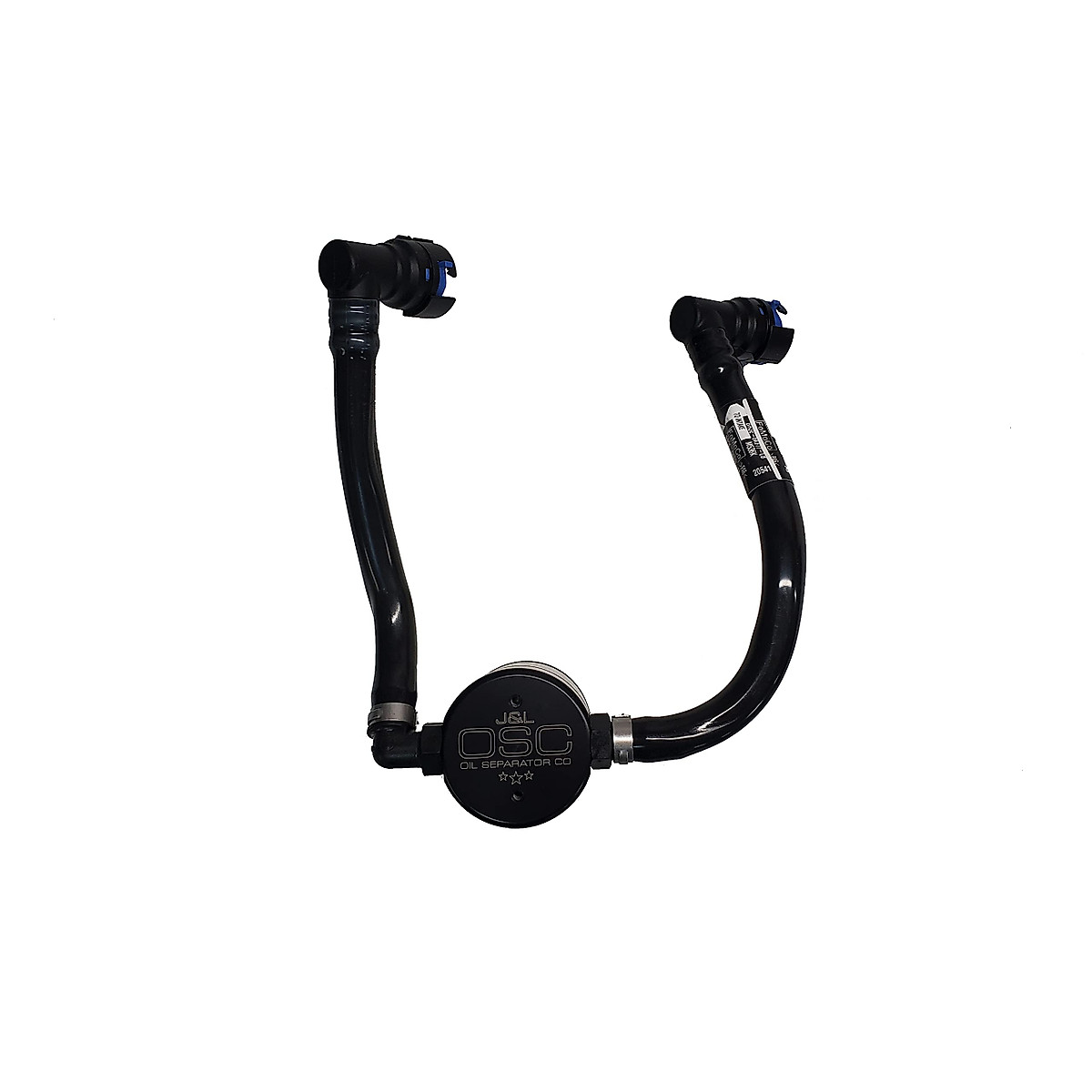 J&L Oil Separator Co. Oil Separator 3.0 Compatible with 2018-2023 Mustang GT; 2019 Bullitt Passenger Side (Black)