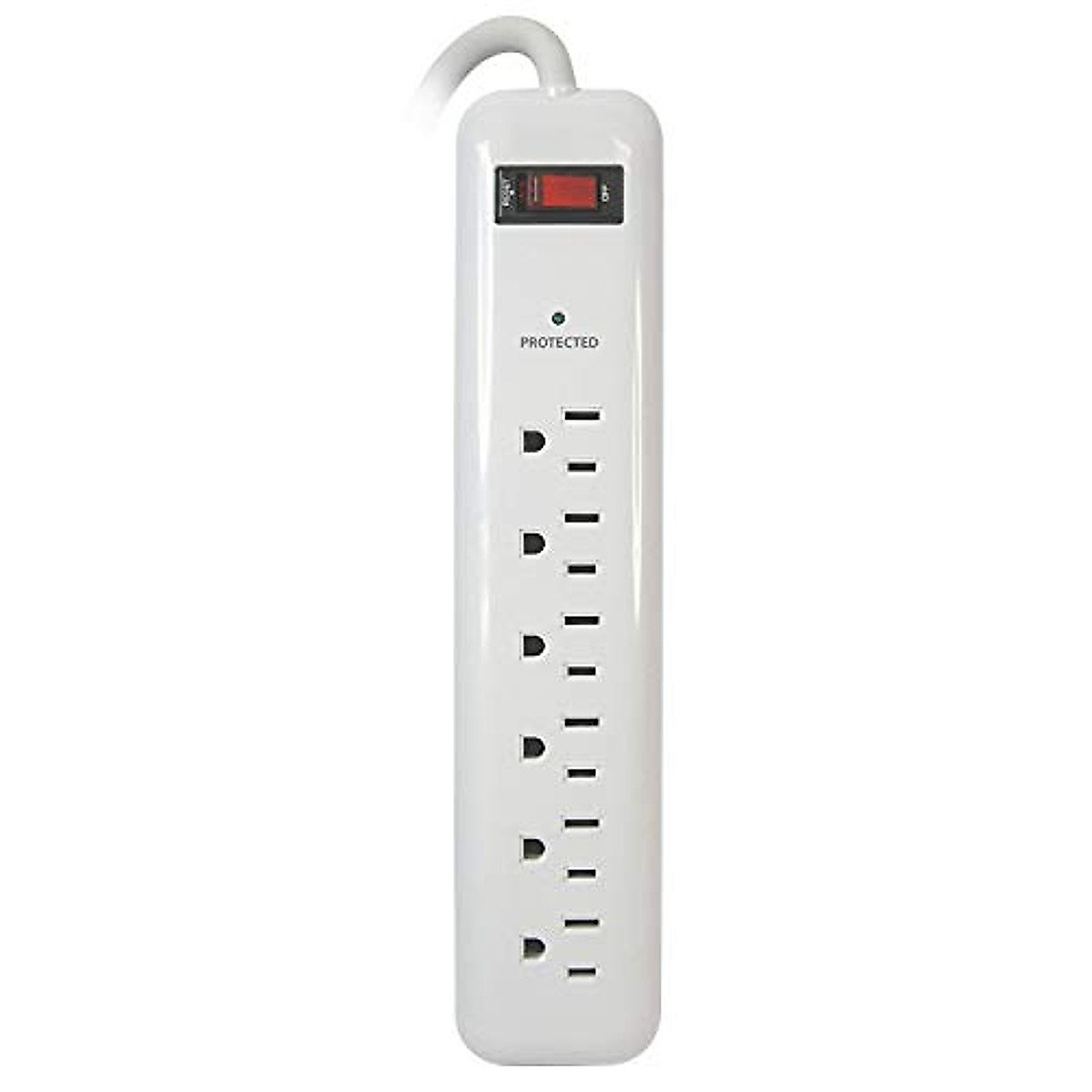 Prime Wire PB802124 6-Outlet Household Electronics Surge Protector with 14/3 SJT 3-Feet Cord.