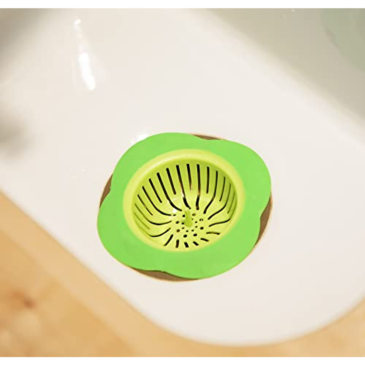 Evri-Sink Sink Strainer with Large Wide Rim, Tool for Kitchen Sinks, Fits Most Standard Kitchen Sinks, Offered a Set of Two, Colors May Vary