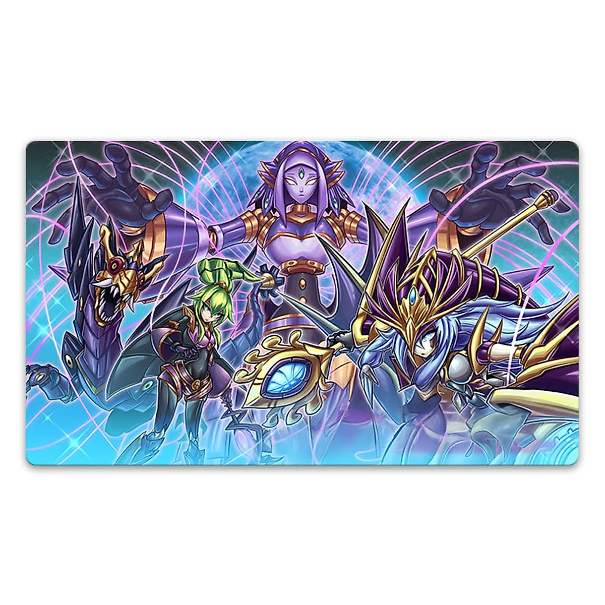 Ygomat Shaddoll Deck Trading Card Game OCG Playmat TCG Duel Mat Free Best Tube/Bag (C_No Playzones + Bag)