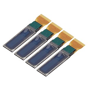 Digital LCD Board Accessory, SPI IIC Interface 96x16 LCD Display Module 14 Pin 4Pcs Wide Compatibility for Electronics Electrical and Engineering