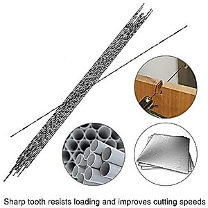 12 Pieces Scroll Saw Blades with Spiral Teeth for Wood Metal Plastic Cutting Sawing Carve Fits Most of Major Saw Brands Bosch, Makita, etc. (6#)