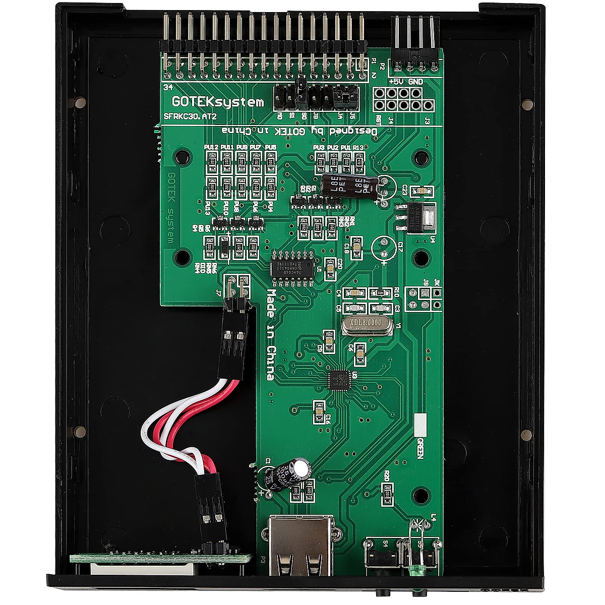 GoTEK SFR1M44-U100 3.5 Inch 1.44MB USB SSD Floppy Drive Emulator Black