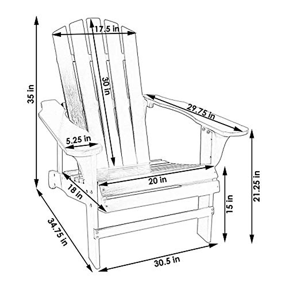 Sunnydaze Coastal Bliss Outdoor Painted Adirondack Chair - Natural Fir Wood Construction - Patio, Deck, Fire Pit, Garden, Porch and Lawn Seating - Red