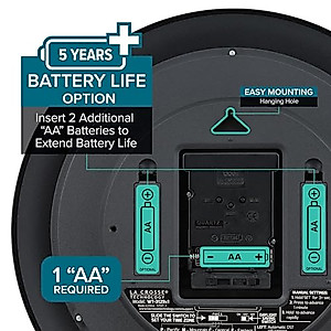 La Crosse Technology WT-3129S 12 Inch Atomic Analog Wall Clock