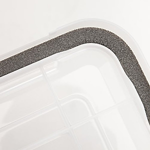 IRIS USA 19 Quart Weathertight Storage Box, Clear