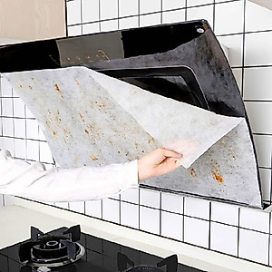 Kamonda Kitchen Ventilator Oil Filter Paper Grease Filters Paper Cooker Hood Filter Absorbing Paper White