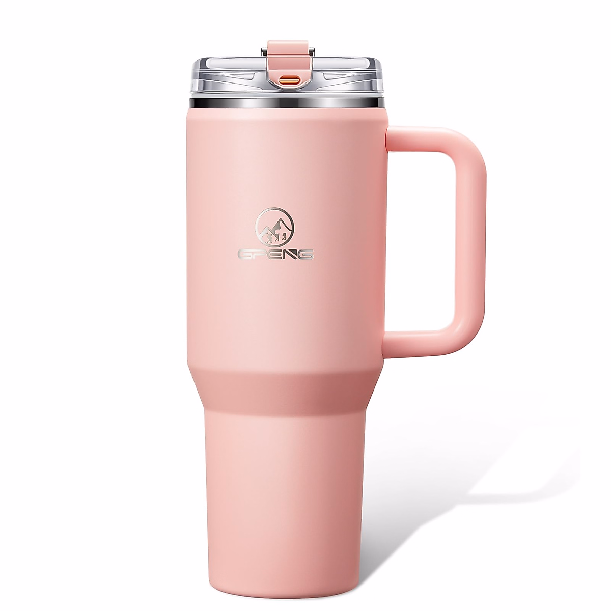 Gpeng 30/40/50 oz Tumbler with Handle, Water Bottles with Straw Lid, Insulated Stainless Steel Travel Mug Cup Holder Friendly, Keep Drinks Cold or Hot for Hours