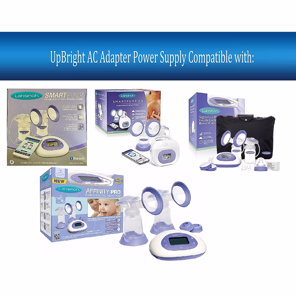 UpBright 9V AC/DC Adapter Compatible with Lansinoh Momma SmartPump 2.0 Affinity Pro Signature Pro Double Electric Breast Smart Pump 53250 53015 52015 BPM010S09B02 9VDC 1.1A +9 V Power Supply Charger