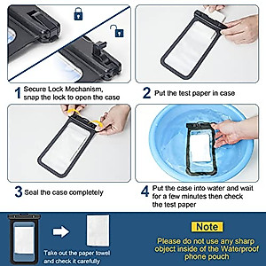 Universal Waterproof Phone Pouch,Floatable Waterproof Phone Pouch Compatible for iPhone 13 12 11 Pro Max XS Max XR X 8 7 Samsung Galaxy s10/s9 Up to 7.0", IPX8 Cell Phone Dry Bag -2 Black