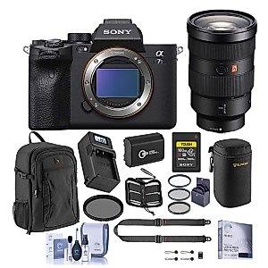 Sony Alpha a7S III Mirrorless Digital Camera - Bundle w/ 24-70mm Lens, 160GB CFexpress Card, 82mm Filters, Lens Case, Strap, Extra Battery, Charger, Backpack, Screen Protector, Card Case, Cleaning Kit