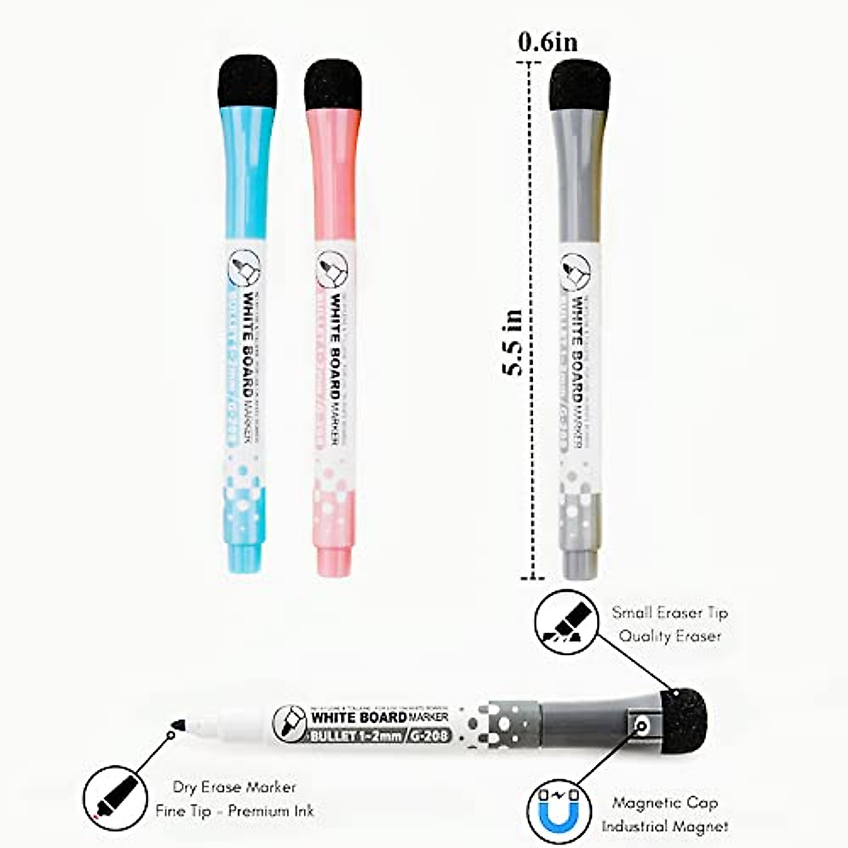 Maidston Enlarged Magnetic Chores Chart for Kids Multiple Behavior at Home Dry Erase Chore with 3 Color Markers Responsibility Reward Adults Family School Supplies