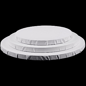 ZEONHAK 9 Pack 8, 10, 12 Inches Stretched White Blank Canvas, Professional Round Stretched Painting Canvas, Blank Stretched Canvas for Oil and Acrylic Paints, Acrylic Pouring