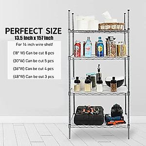 Thicken Wire Shelf Liner - Heavy Duty Wire Shelves Liners 13.5 Inch x 157 Inch, Transparent Pantry Shelf Liners, Raindrop Non-Slip Refrigerator Mats for Metal Shelving, Waterproof Drawer Liner