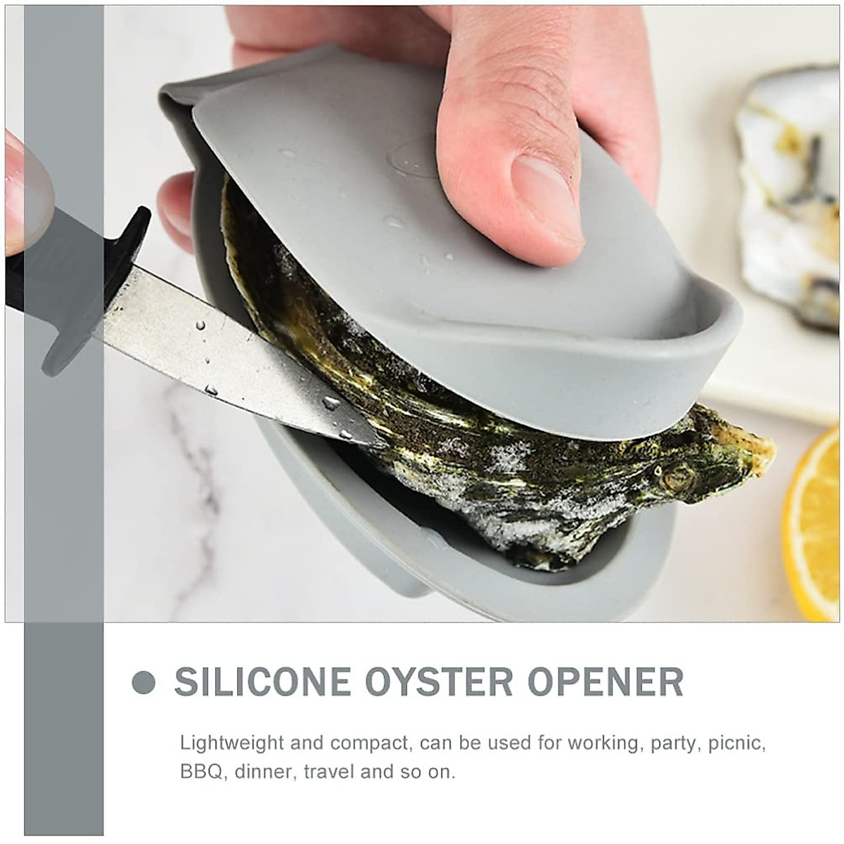 Hemoton 4pcs Silicone Oyster Clip Silicone Oyster Opener Clam Shucking Tools Oyster Shucker Oyster Shucking Tool Shellfish Opening Tool Oyster Shucking Hand Clip Oysters Shucking Tool