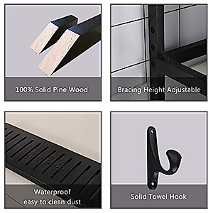 MallBoo Toilet Storage Rack, 3 -Tier Over-The-Toilet Bathroom Spacesaver - 100% Wood and Easy to Assemble