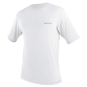 O'Neill Men's Basic Skins Upf 30 + Short Sleeve Sun Shirt, White, X-Large