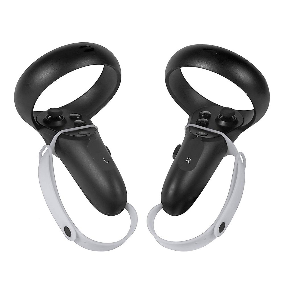 HIJIAO Design silicone Knuckle Strap for Oculus Quest/Oculus Rift S Touch Controller Grip Accessories (1 Pair) (gray)