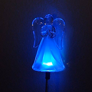 Florals Solar LED Angel Lights, Garden Stake Outdoor Yard Decor Landscape LED Lamp Lights, Great Gift
