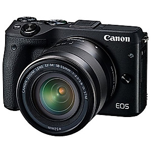 Canon EOS M3 Mirrorless Camera (Black) with EF-M 18-55mm f/3.5-5.6 IS STM Lens - International Version (No Warranty)