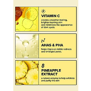 I DEW CARE Peel Lit Citric Acid Peel Pads | Exfoliating Vitamin C Treatment Pads with AHA and PHA | Chemical Peels for Face | Korean Skincare, Vegan, Cruelty-free, Gluten-free, Paraben-free