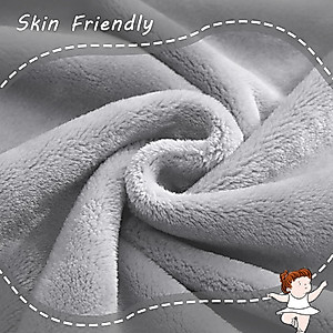 Exclusivo Mezcla Fleece Throw Blanket for Couch, Super Soft and Warm Blankets, Light Grey Throw All Season Use, Cozy, Plush, Lightweight, 30x40 inches