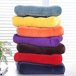 LUYAJYI Dining Chair Chair Cushions, 4 inch Thick Chair Cushions, Warm and Comfortable Square Chair Cushions for Home, Kitchen, Living Room Decor (Black, 17.7x17.7 inch)