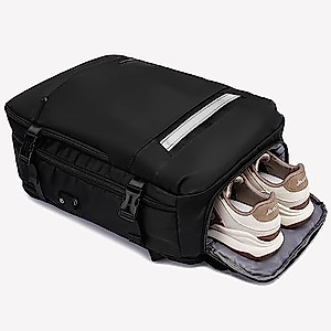 Lyweem Travel Laptop Backpack for Women 17.3 Inch Large College Carry On Casual Backpack Flight Approved Cute Aesthetics Daypack for Teen Girl with USB charging Port, Wet Pocket and Shoes Compartment