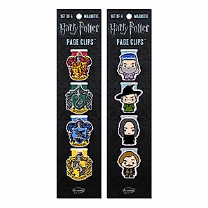 Re-marks “Harry Potter” Professors and Crests Page Clips, 2 Packs of 4, 8 Clips Total