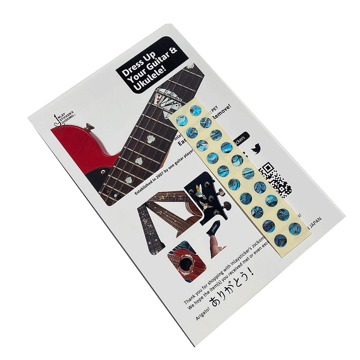 Inlaystickers 1/4"(6.35mm) Dot Fret Markers - Abalone Blue