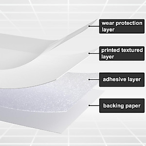 Oxdigi White Wood Grain Contact Paper 24 x 196 inches Decorative for Countertops Cabinets Shelf Liners Doors Self-Adhesive Film Peel & Stick Waterproof Removable Wallpaper