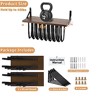 Outink Floating Book Shelves for Wall, Multi-Function Space Saving Wall Bookshelf, Unique Wooden Hanging Bookshelf for Bedroom Living Room Decor & Storage, 16" x 7" (2 Packs, Dark Brown)