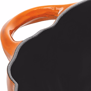 STAUB Cast Iron Dutch Oven 3.5-qt Pumpkin Cocotte with Stainless Steel Knob, Made in France, Serves 3-4, Burnt Orange