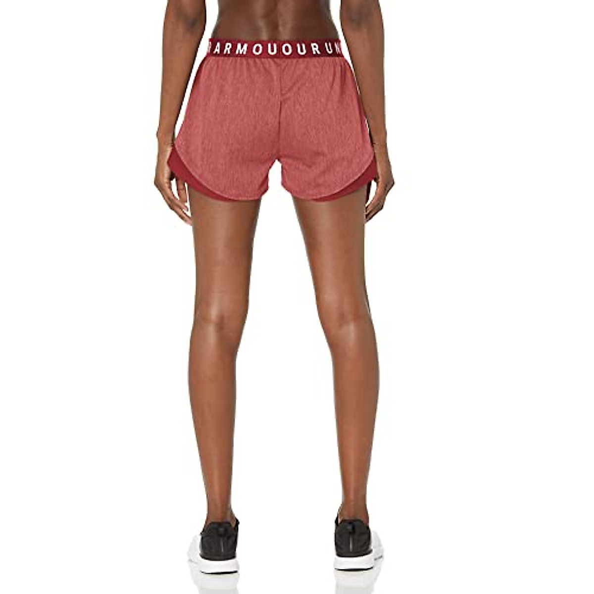 Under Armour Women's Play Up Twist Shorts 3.0 , Black Rose (664)/White , X-Large