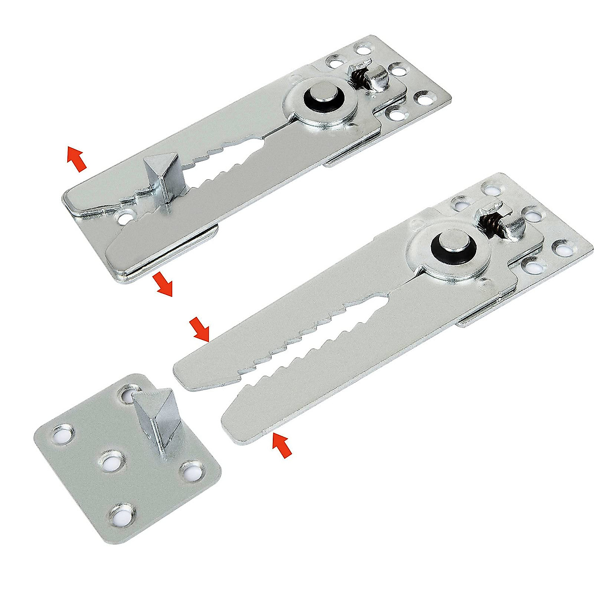 MNKNENG 4 Pack Sectional Couch Connectors Heavy Duty Steel Couch Connecting Clamp Interlocking Sofa Linker, Universal Sectional Clips Sofa Connection Bracket Hooks Buckle for Sliding Sofas