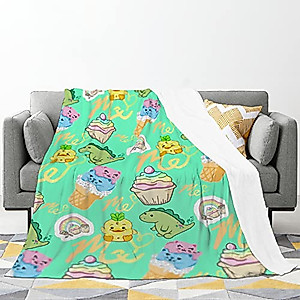 Cartoon Blankets Winter Warm Soft Blanket Throw for Bedroom Sofa Chair Lightweight Home Decor Travel Blanket 50*60inch（153CM*127CM）