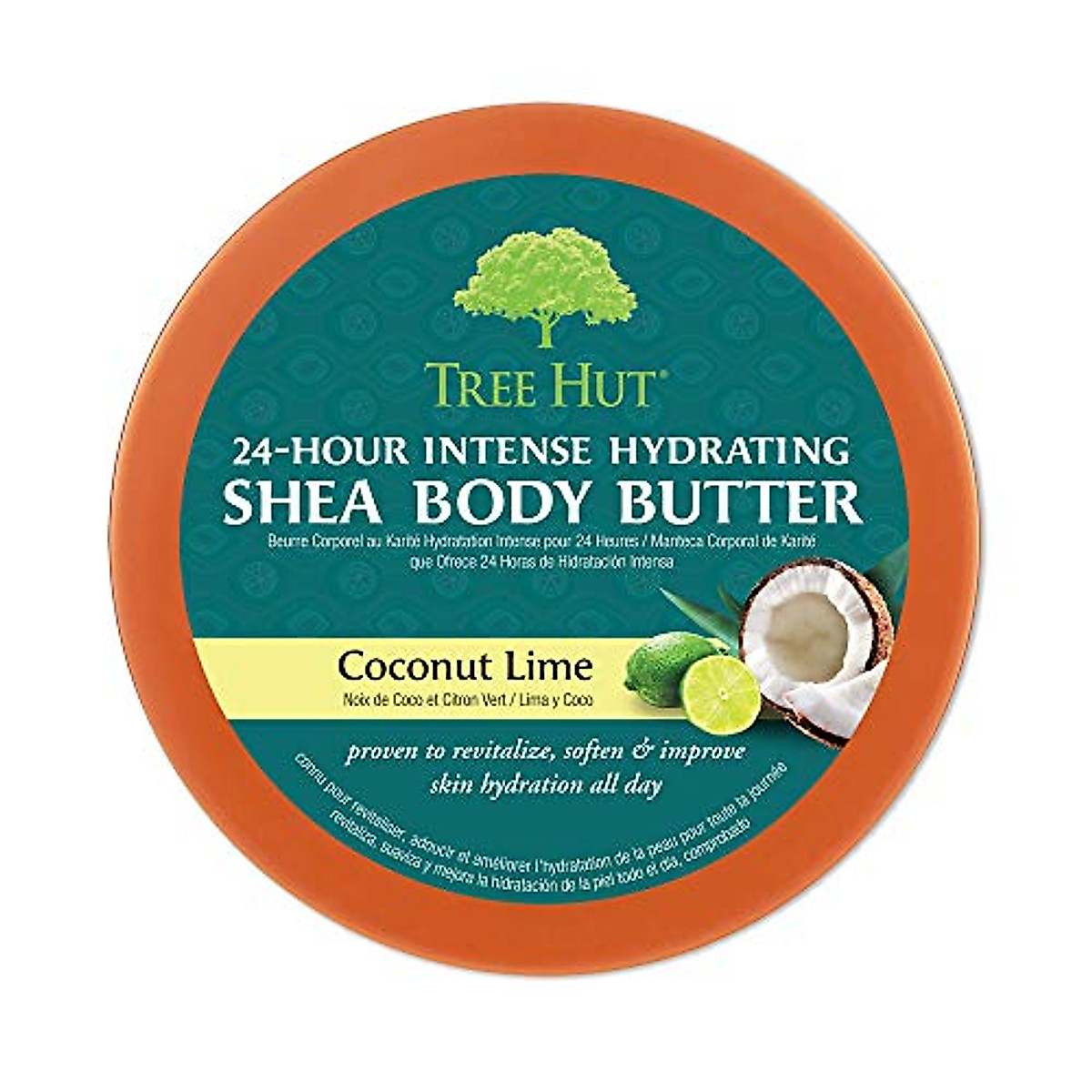 Tree Hut 24 Hour Intense Hydrating Shea Body Butter, Coconut Lime, 7 Ounce