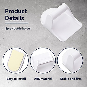 Gsycle Spray Bottle Hanger, 8PCS Spray Bottle Holder Spray Bottle Holder Wall Mount Hooks Spray Bottle Hooks Spray Holder