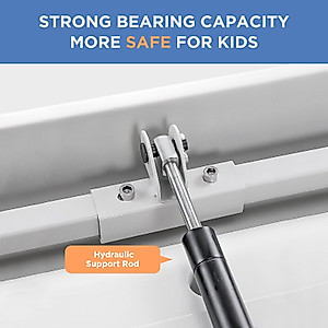 interhasa! Baby Changing Station, Commercial Wall Mounted Fold Down Baby Changing Station with Adjustable Safety Strap, Storage Box,Horizontal-X1001S