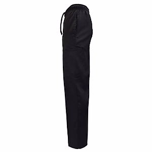 Natural Uniforms Classic Chef Cargo Pants (Black Single, Medium)