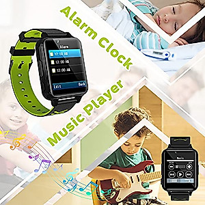 Smart Watch for Kids Smart Watch - Childrens Smart Watch for Girls Boys 4-12 Years with Games Music Alarm Clock Camera Calculator Educational Toys Digital Wrist Watch Christmas Birthday Gifts (Green)