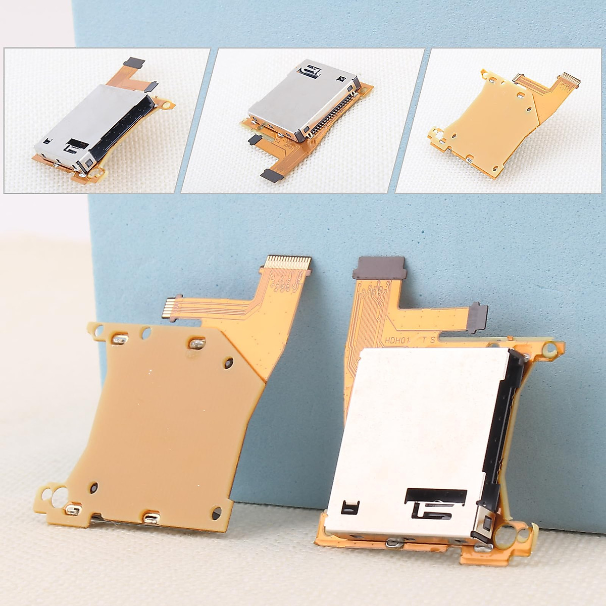 YWLRONG Game Card Reader Slot for Nintendo Switch Lite HDH-001 HDH01 Replacement Game Cartridge Socket Board Jack Port Assembly with Repair Tools